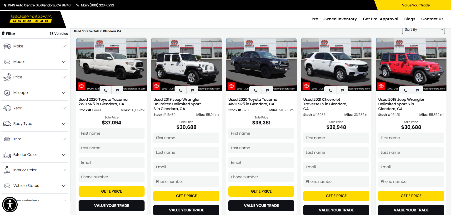 Auto Car Dealer Responsive Websites, Best Website Design for Car ...